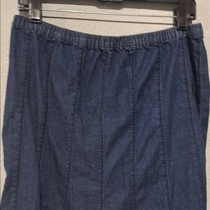 Reba | Skirts | Reba Blue Maxi Trumpet Stretch Denim Long Skirt For ...